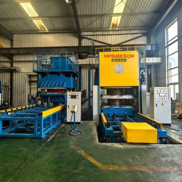 Vulcanizing machine for shock-absorbing and isolating equipment